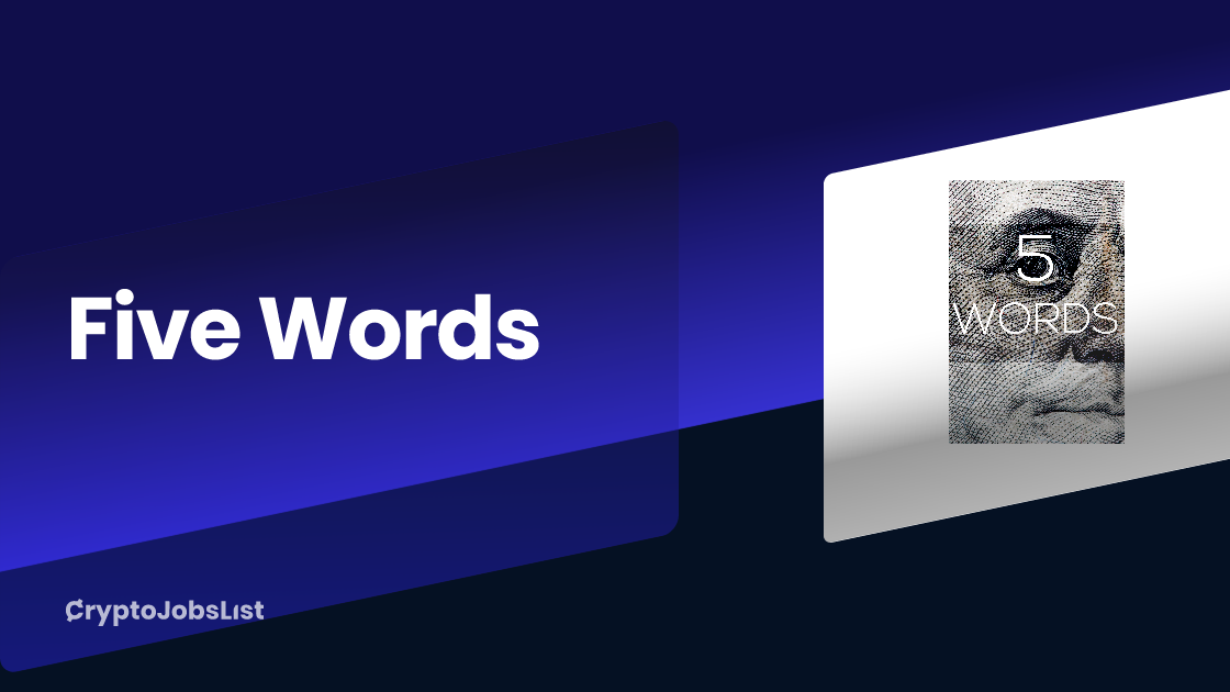 Five Words Jobs