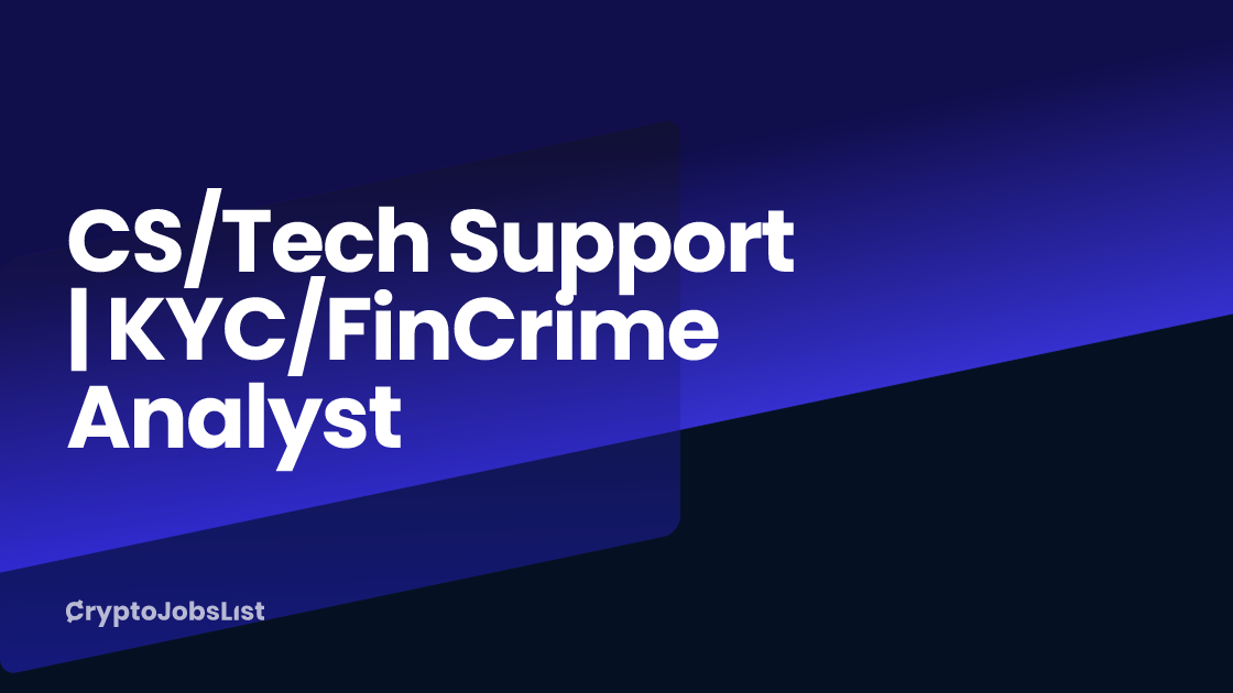 @its_carmelo - CS/Tech Support | KYC/FinCrime Analyst in UTC +3. Remote, Part-time, Full-time ...