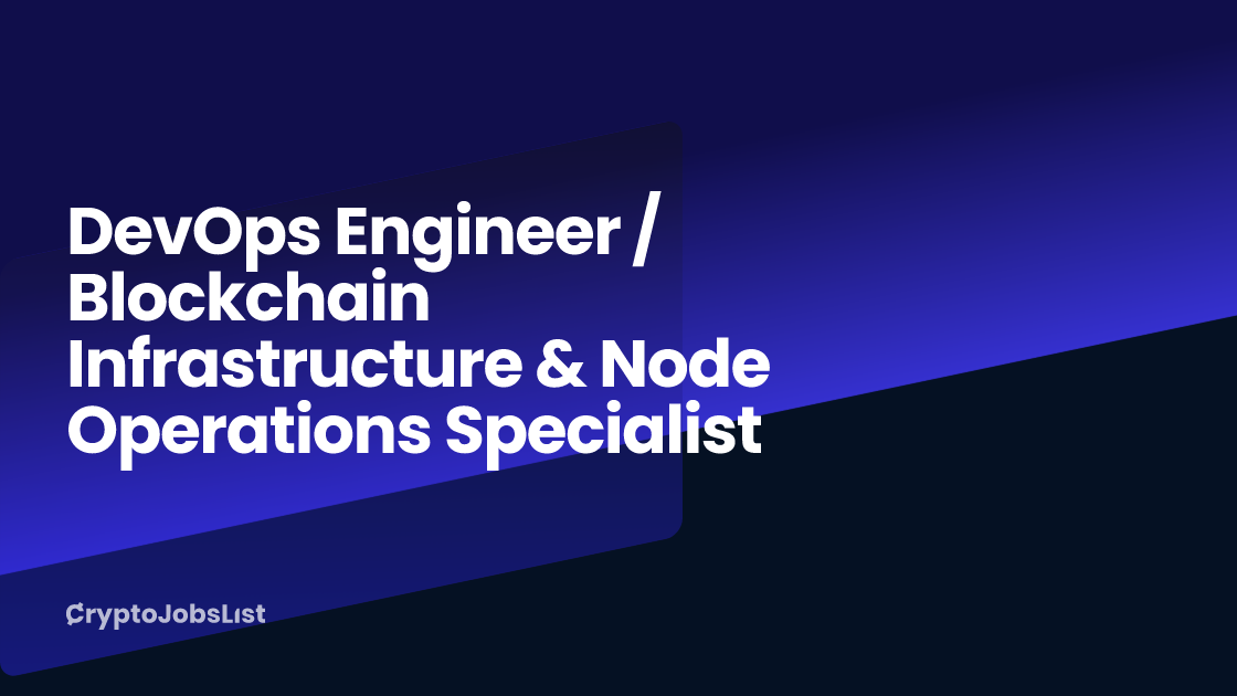 @notchainnot3 - DevOps Engineer / Blockchain Infrastructure & Node Operations Specialist in Kyiv ...