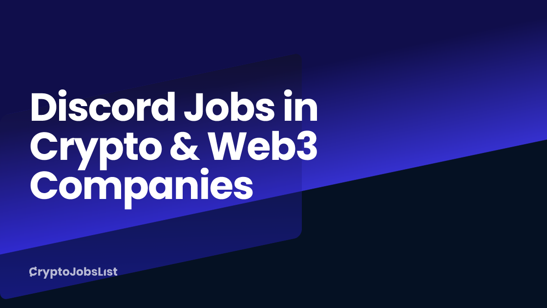 Discord Jobs in Crypto & Web3 Companies
