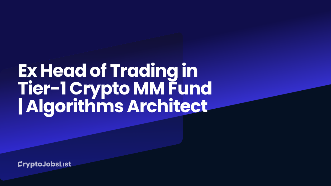@arhipov_mihail - Ex Head of Trading in Tier-1 Crypto MM Fund | Algorithms Architect in Bali ...