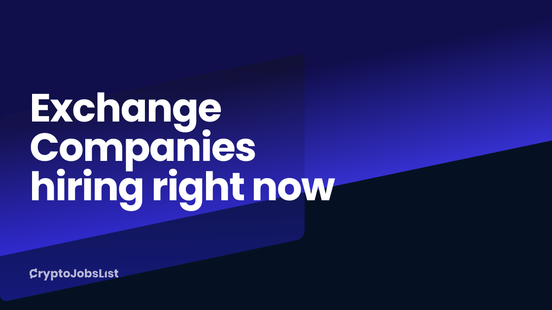 Exchange Companies hiring right now