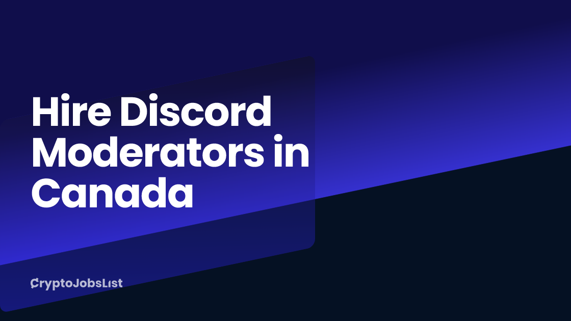 Hire Discord Moderators in Canada. 46 professionals found | Crypto Jobs ...