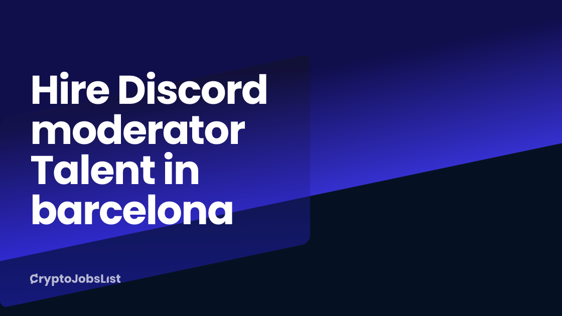 Hire Discord moderator Talent in barcelona. Find and Hire Top Cryptocurrency talent, Web3 talent ...