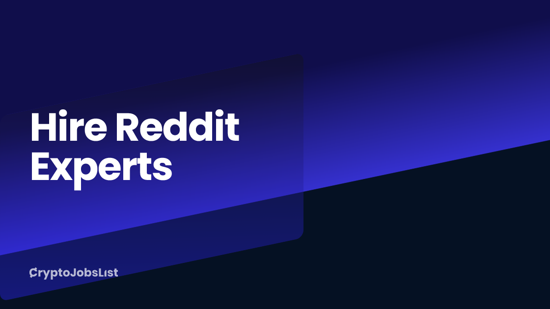 Hire Reddit Experts. 284 professionals found | Crypto Jobs List
