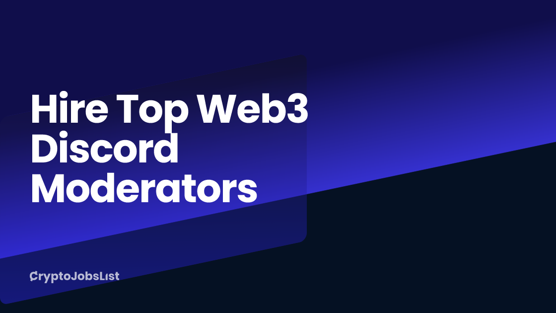 Hire Top Web3 Discord Moderators (16 Profiles)