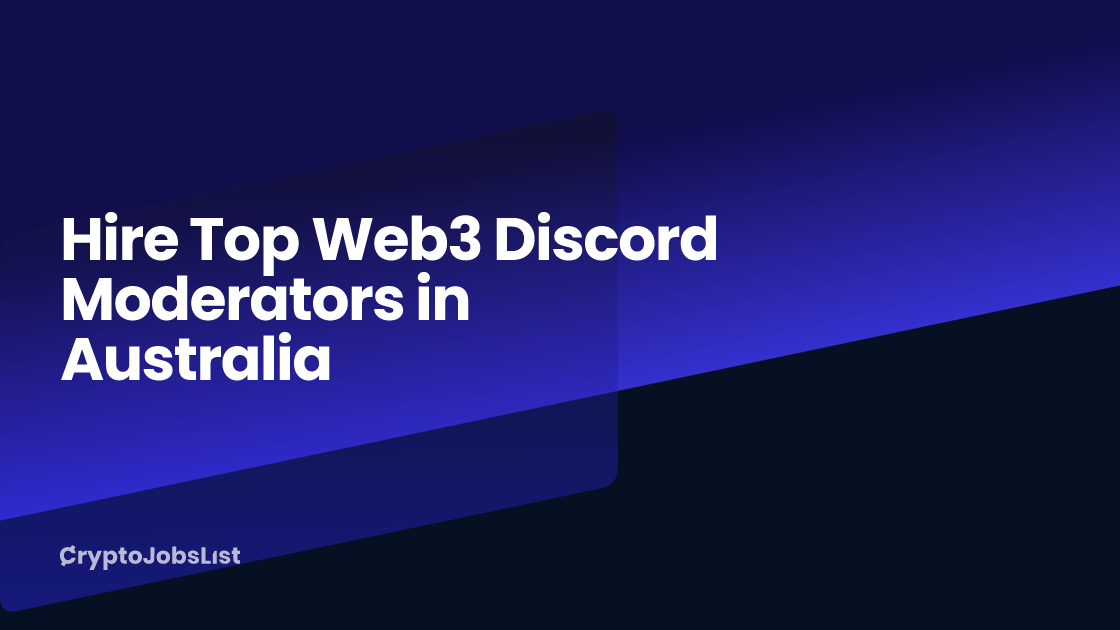 Hire Top Web3 Discord Moderators in Australia (41 Profiles)