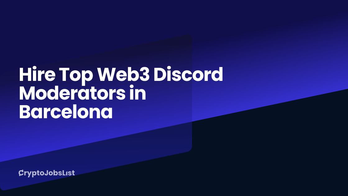 Hire Top Web3 Discord Moderators in Barcelona (14 Profiles)