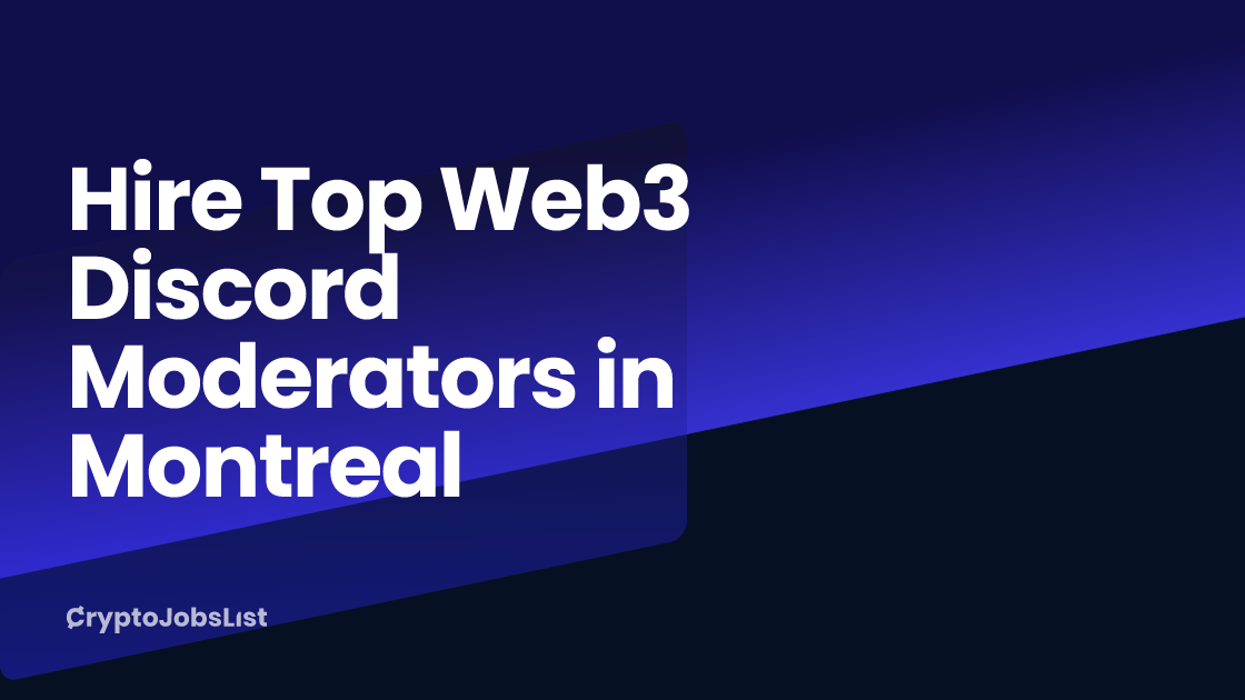 Hire Top Web3 Discord Moderators in Montreal (14 Profiles)