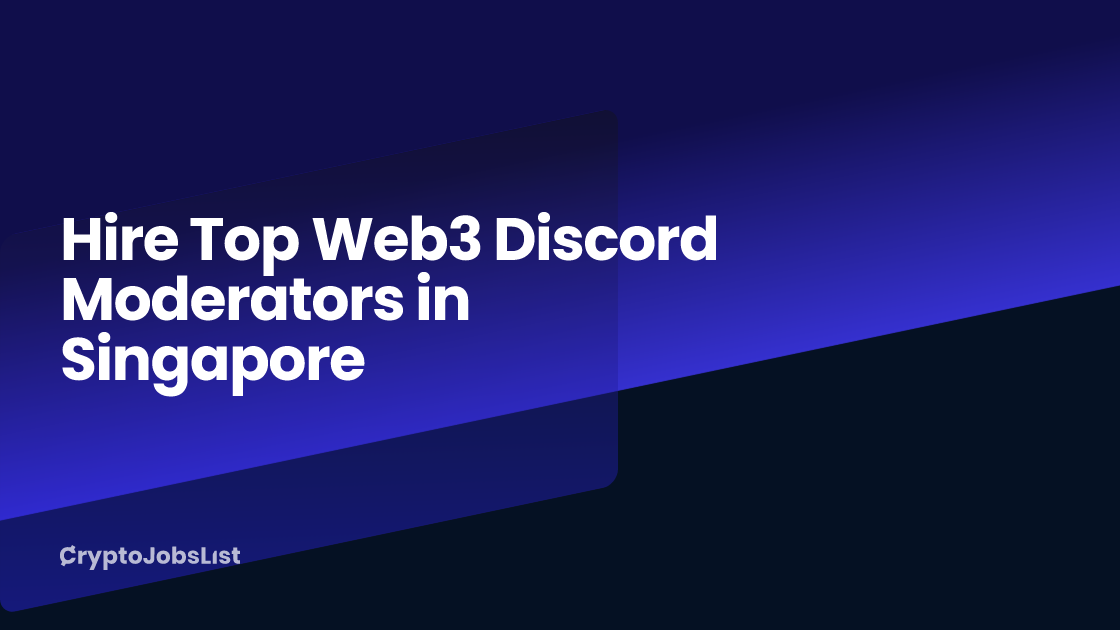 Hire Top Web3 Discord Moderators in Singapore (48 Profiles)