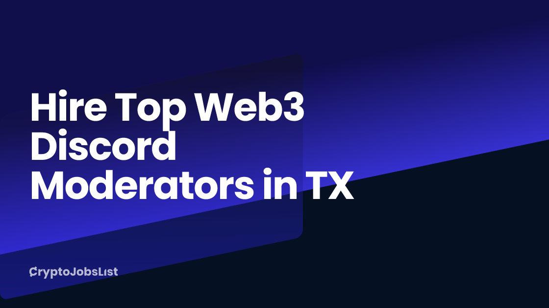 Hire Top Web3 Discord Moderators in TX (14 Profiles)