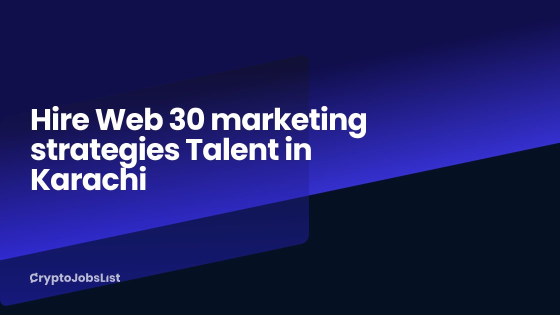 Web 30 Marketing Strategies Talent For Hire In Karachi Find And Hire