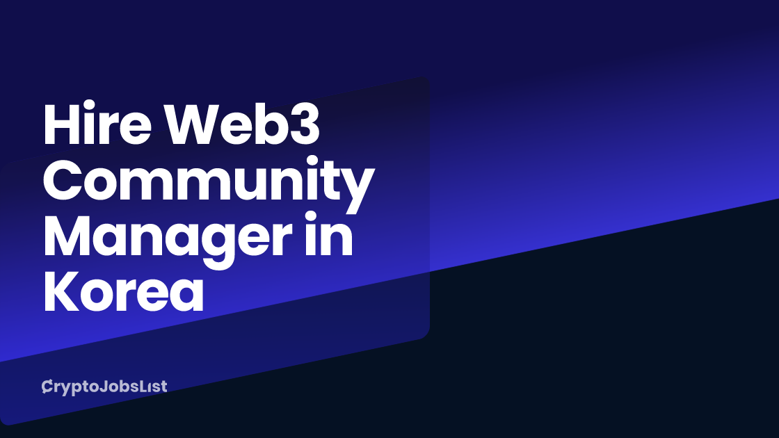 Hire a Web3 Community Manager in Korea | 6+ Vetted Profiles (2026)