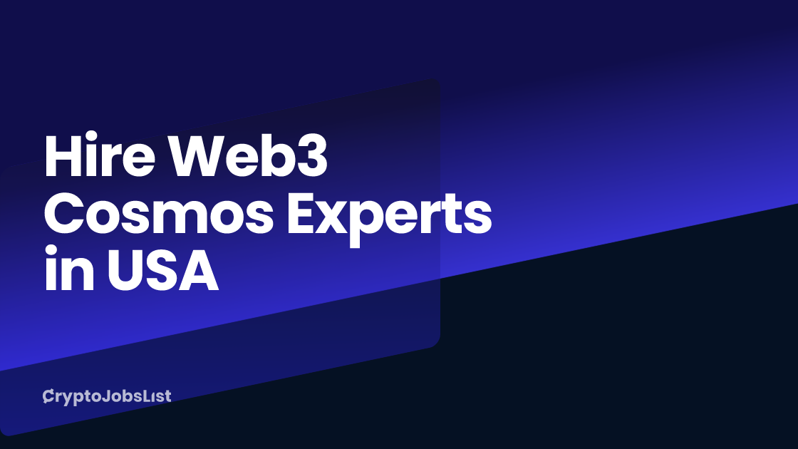 Hire Web3 Cosmos Experts in USA. 8 profiles - July 2024