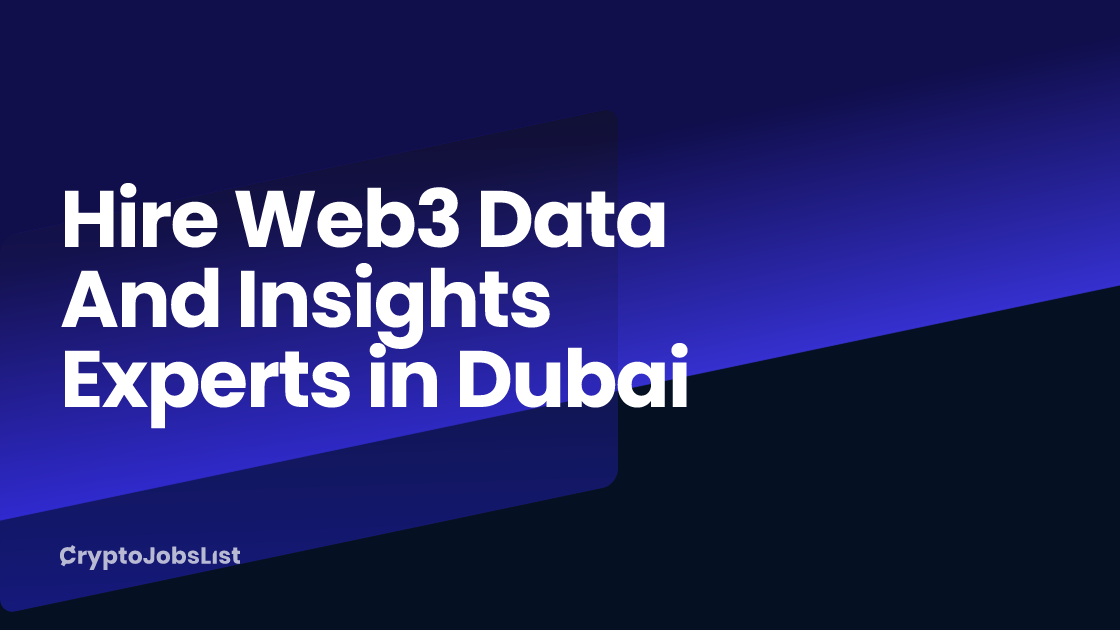 Hire Web3 Data And Insights Experts in Dubai. 70 profiles - June 2024