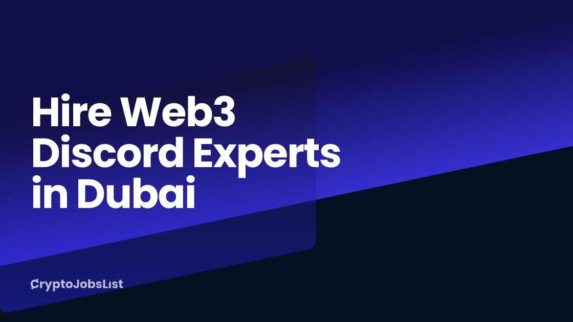 Hire Web3 Discord Experts in Dubai. 15 profiles - June 2024