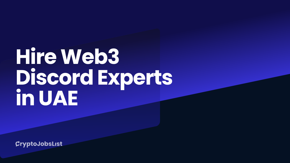 Hire Web3 Discord Experts in UAE. 8 profiles - October 2024