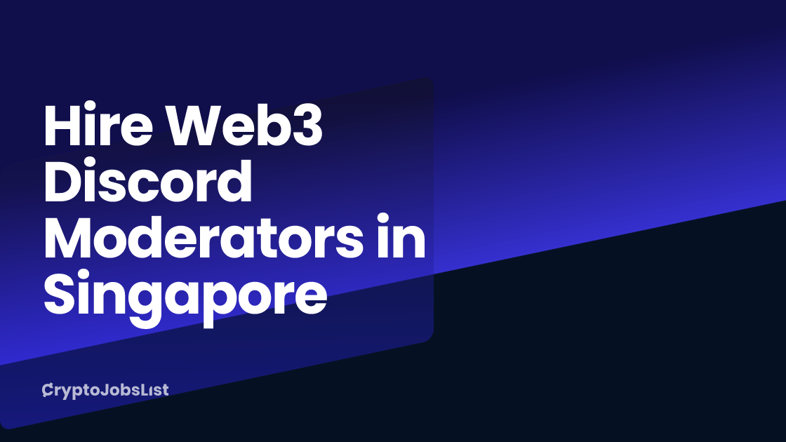 Hire Web3 Discord Moderators in Singapore. 46 profiles - July 2024