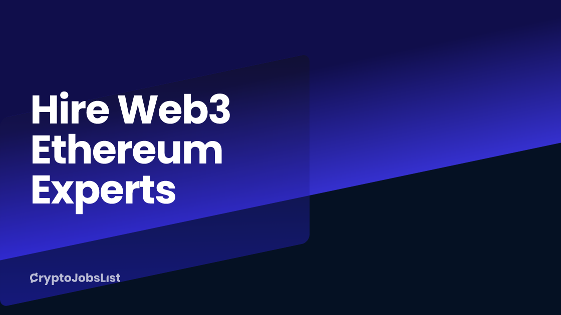 Hire Web3 Ethereum Experts (2,767 profiles) - January 2025