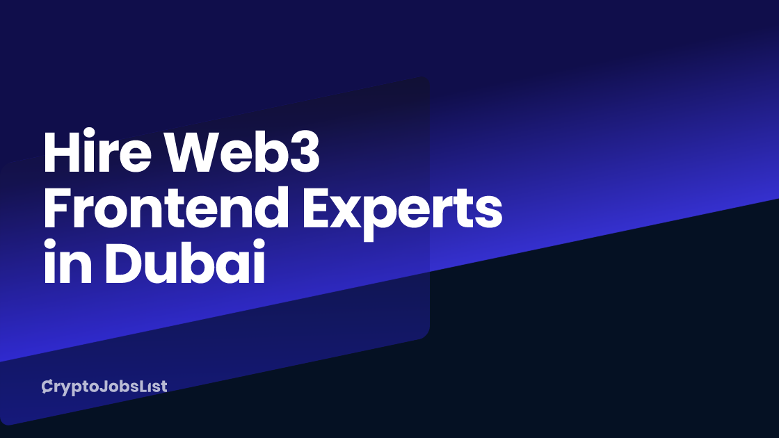 Hire Web3 Frontend Experts in Dubai. 13 profiles - July 2024