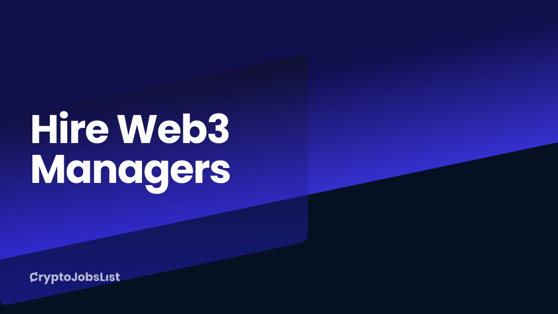Hire Web3 Managers. 15,090 profiles - September 2024