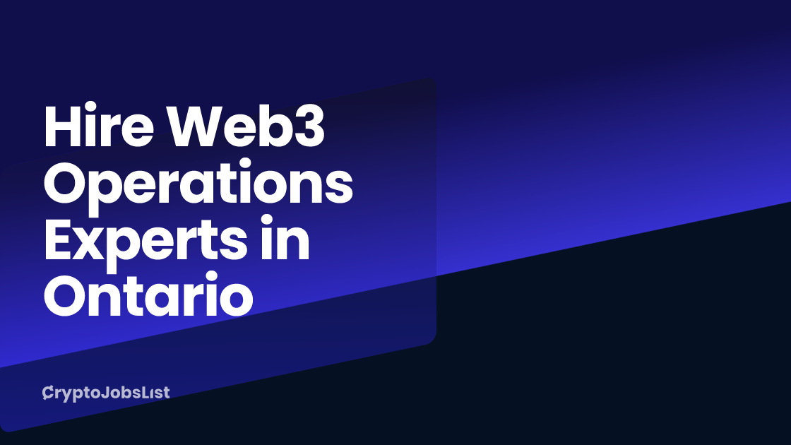 Hire Web3 Operations Experts in Ontario. 11 profiles - August 2024