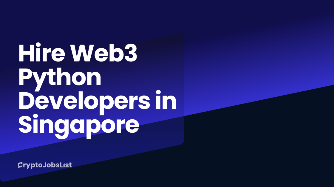 Hire Web3 Python Developers in Singapore. 79 profiles - September 2024