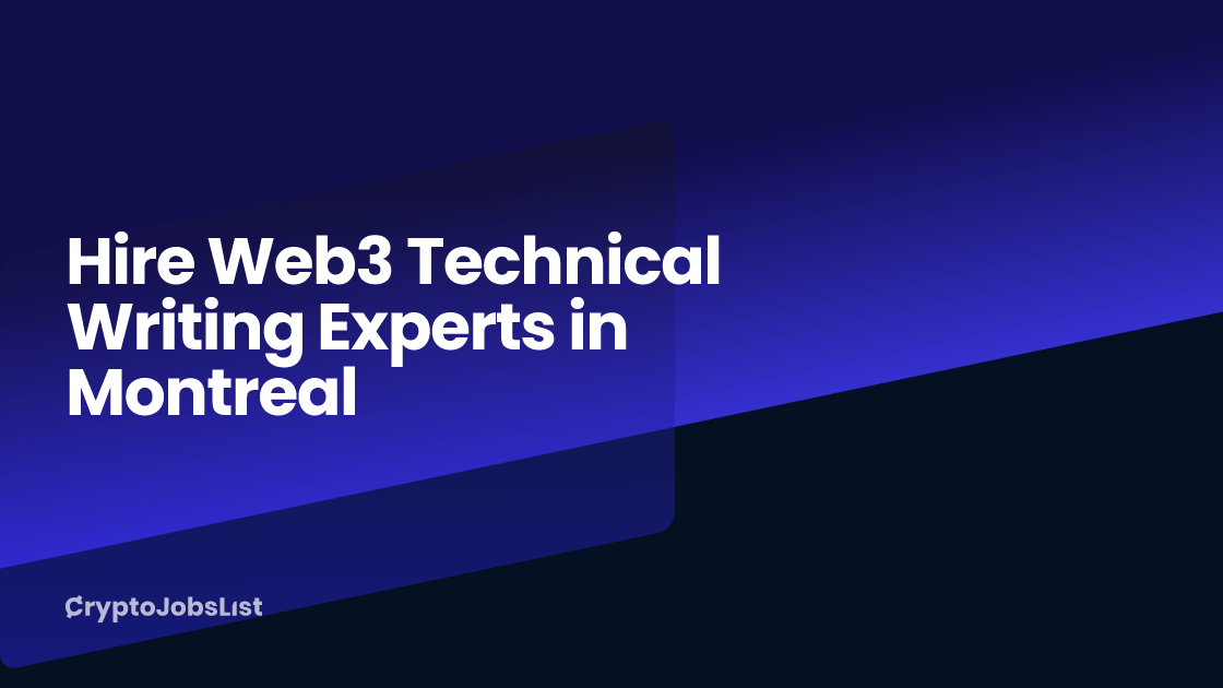Hire Web3 Technical Writing Experts in Montreal. 28 profiles - June 2024