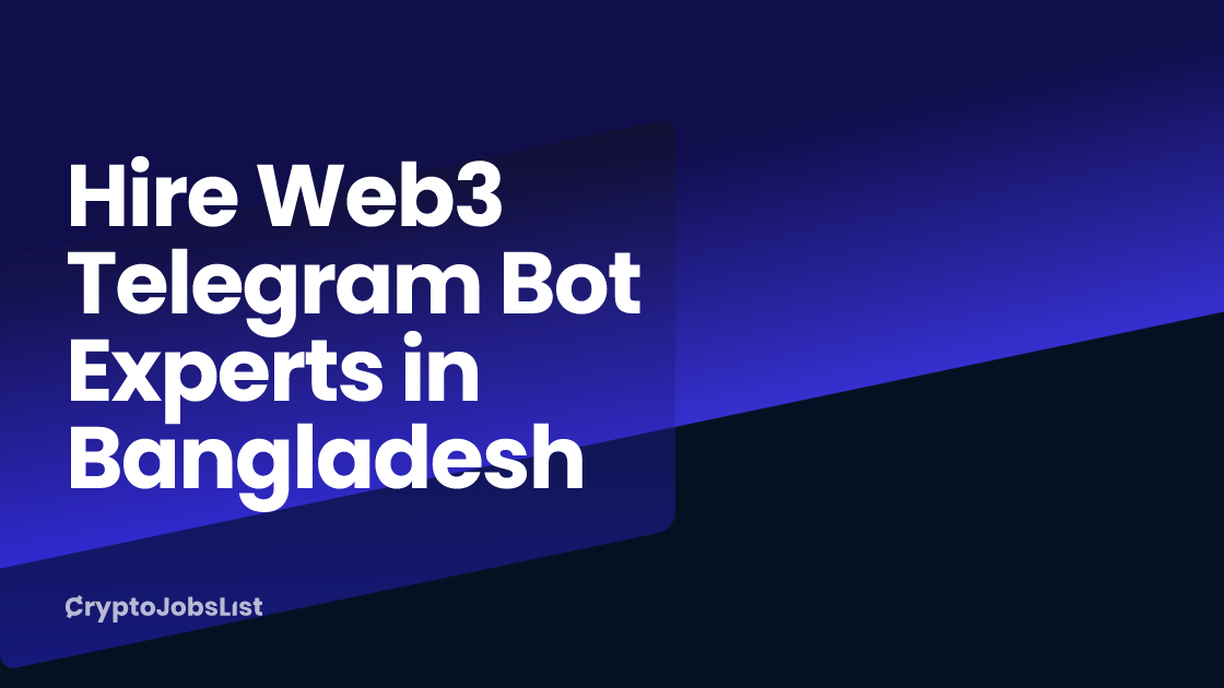 Hire Web3 Telegram Bot Experts in Bangladesh. 31 profiles - July 2024