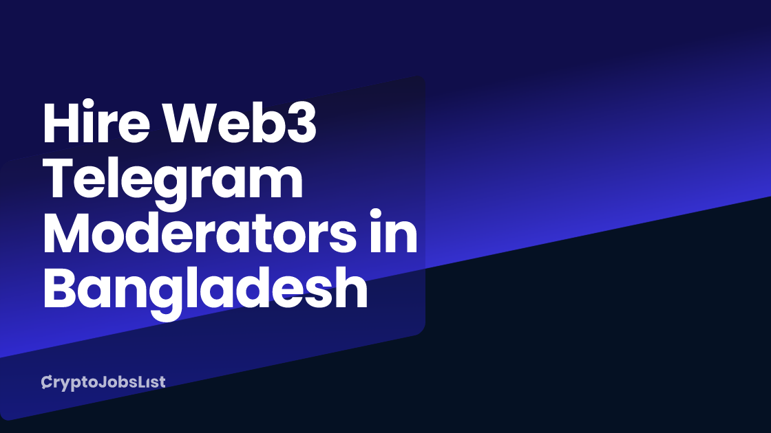 Hire Web3 Telegram Moderators in Bangladesh. 46 profiles - August 2024