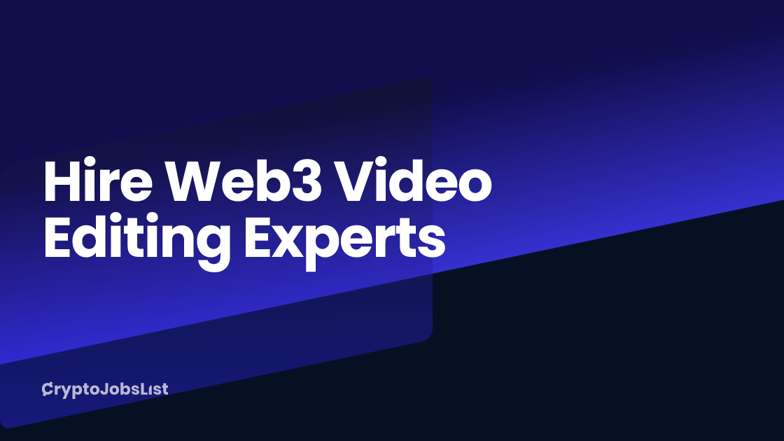 Hire Web3 Video Editing Experts. 3,240 profiles - October 2024