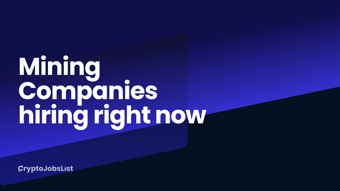 Mining Companies hiring right now