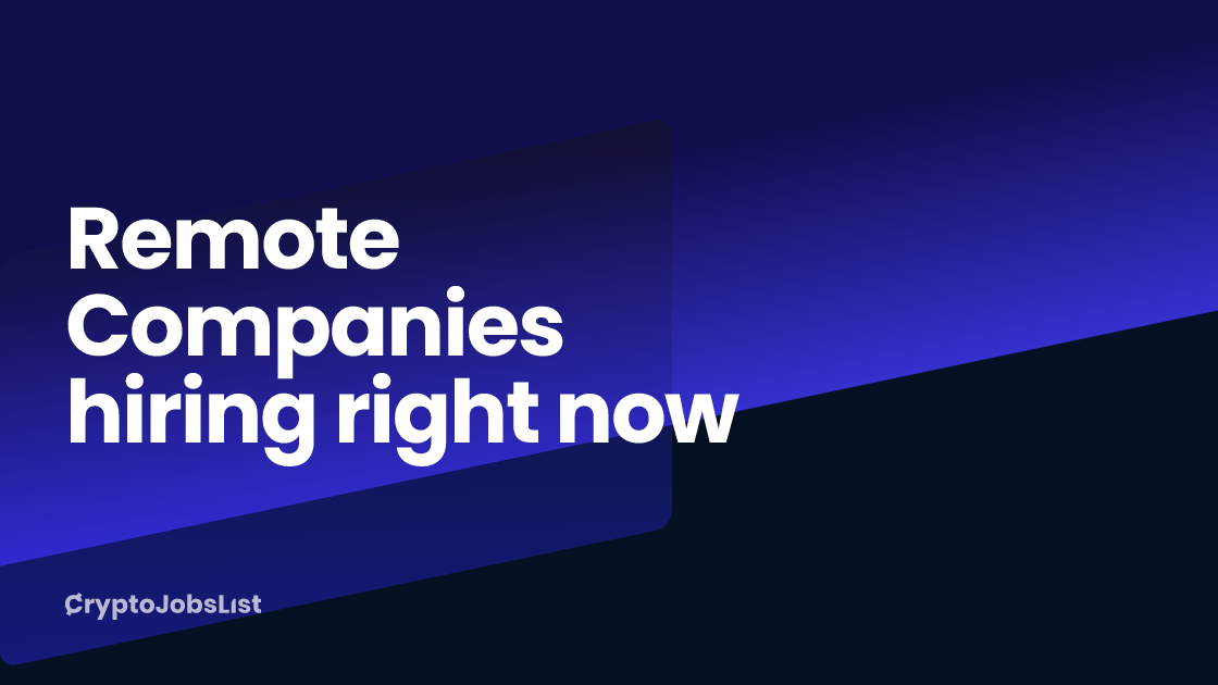 Remote Companies hiring right now