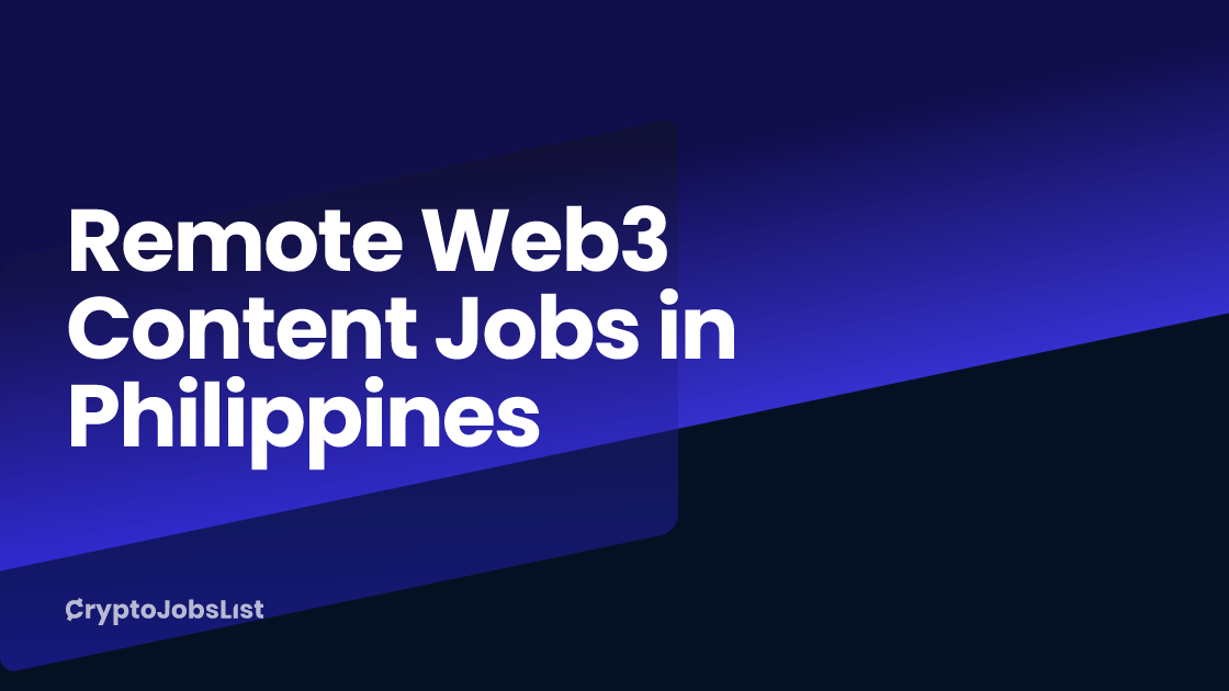 Best Remote Web3 Content Jobs in Philippines