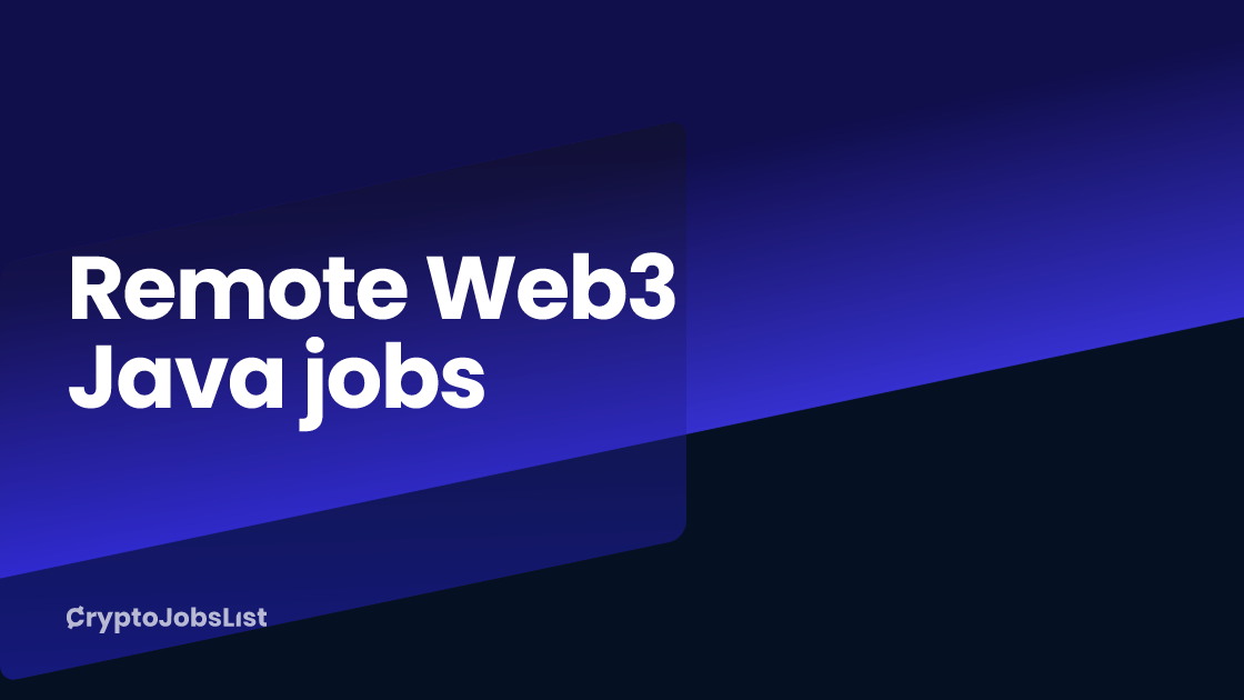 Remote Web3 Java Jobs 70k 300kyear Mar 2025 3 New 