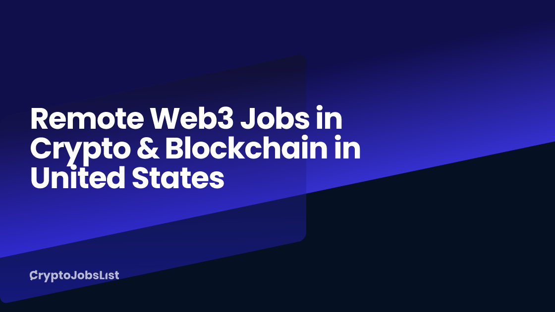 Remote Web3 Jobs in Crypto & Blockchain in United States | Crypto Jobs List