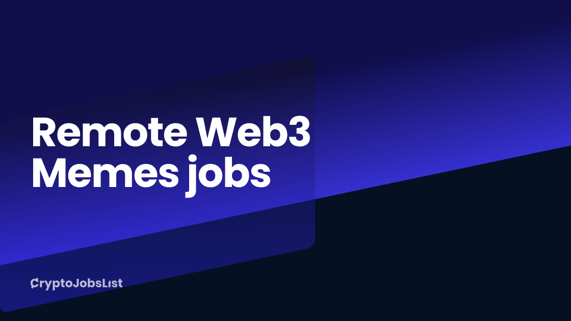 Remote Web3 Memes Jobs