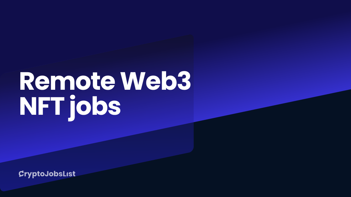 Remote NFT Jobs in Crypto & Web3