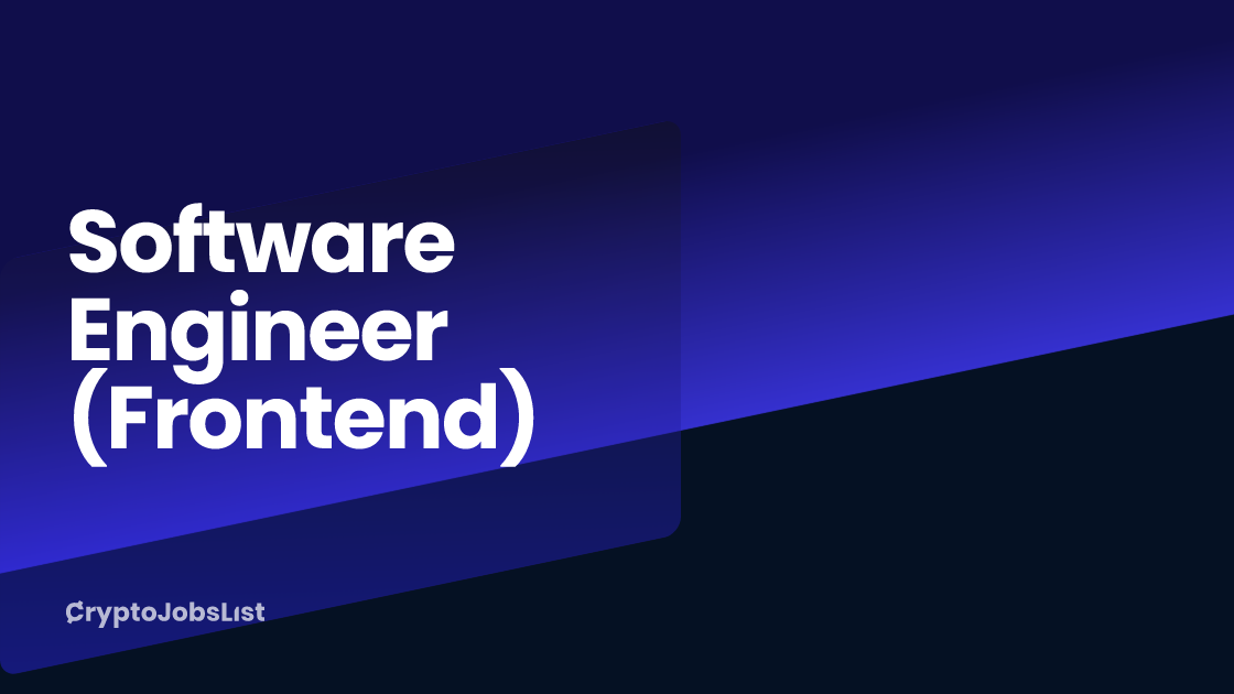 @40818419 - Software Engineer (Frontend) in Berlin. Remote, Part-time, Full-time. In crypto ...
