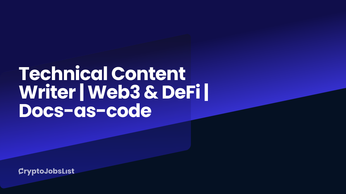 @joerivdpol - Technical Content Writer | Web3 & DeFi | Docs-as-code in ...