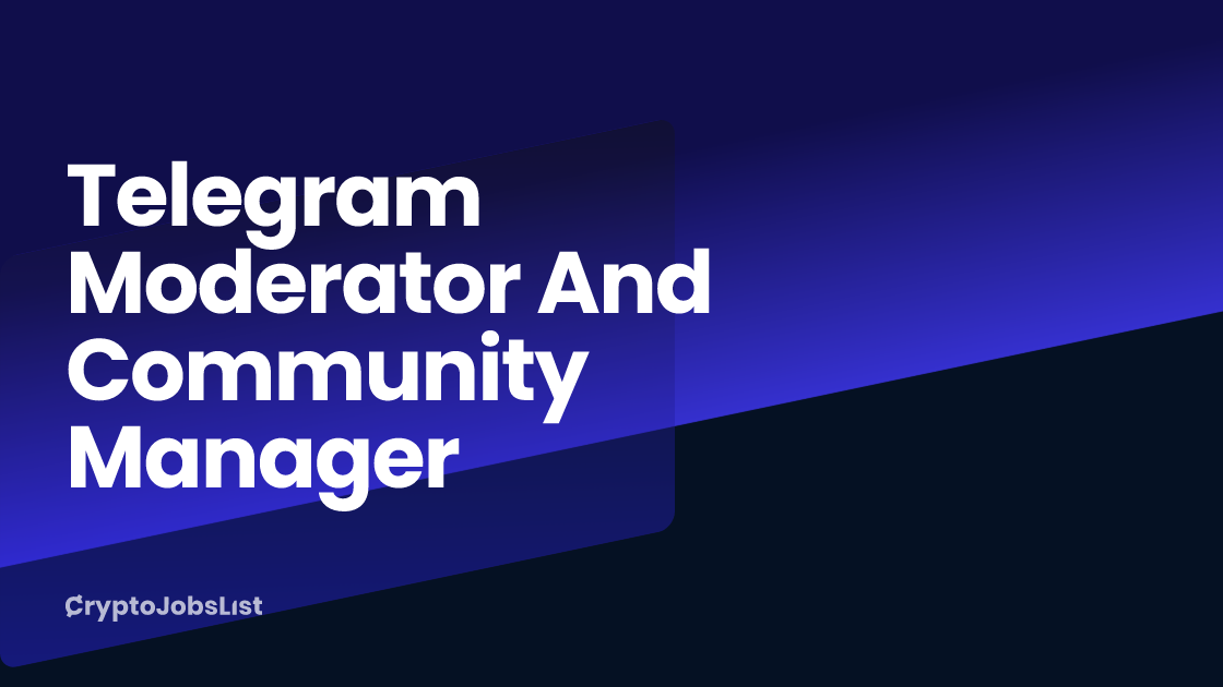 @johnhelper - Telegram Moderator And Community Manager. Remote, Part ...