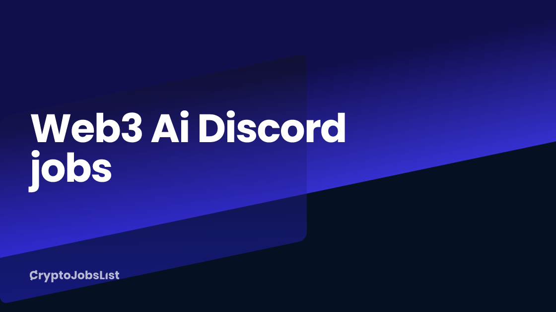 Best Web3 Ai Discord Jobs