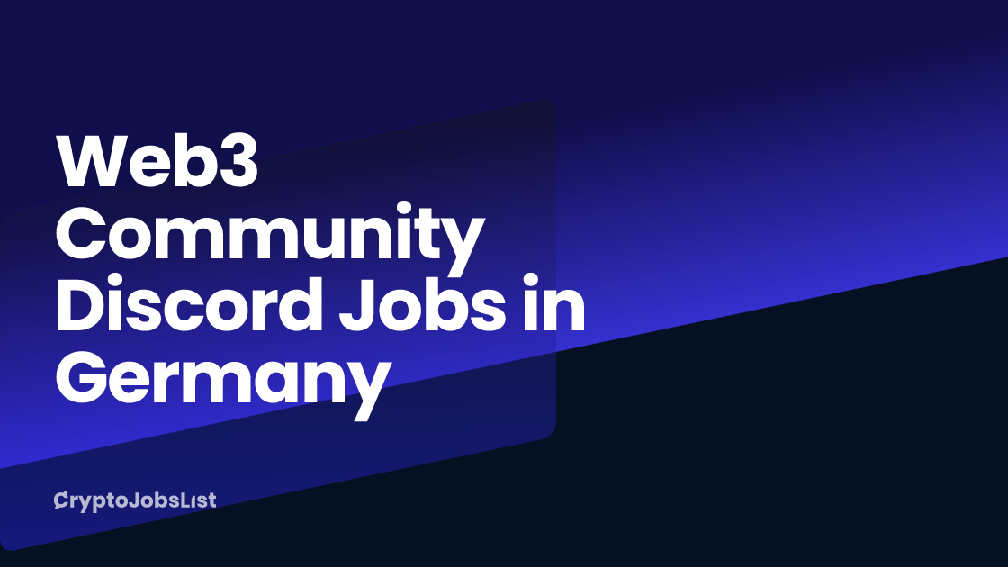 Web3 Community Discord Jobs in Germany