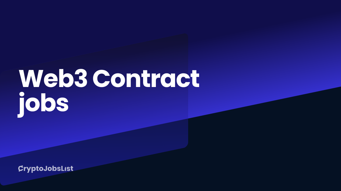 Web3 Contract Jobs - $60k-$250k/year