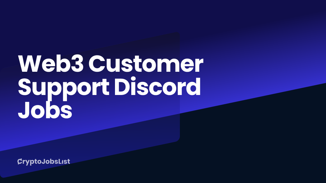 Web3 Customer Support Discord Jobs