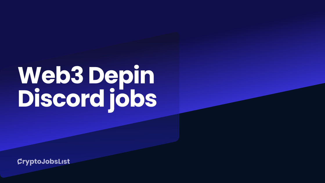 Web3 Depin Discord Jobs