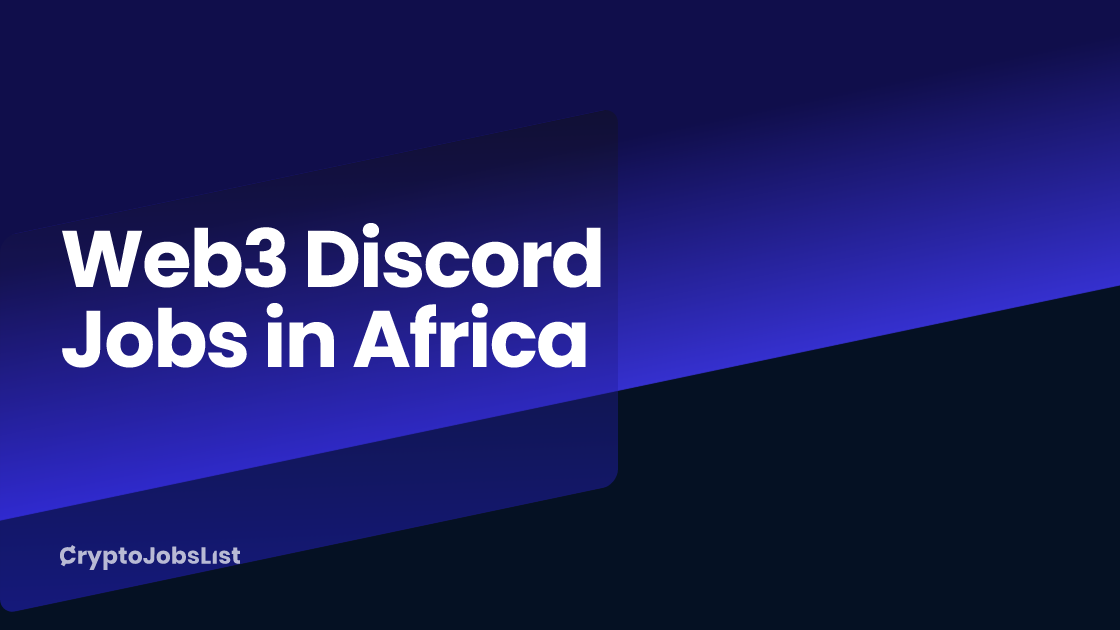 Best Web3 Discord Jobs in Africa