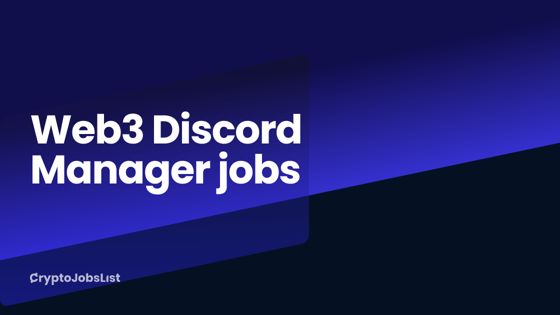 Web3 Discord Manager Jobs