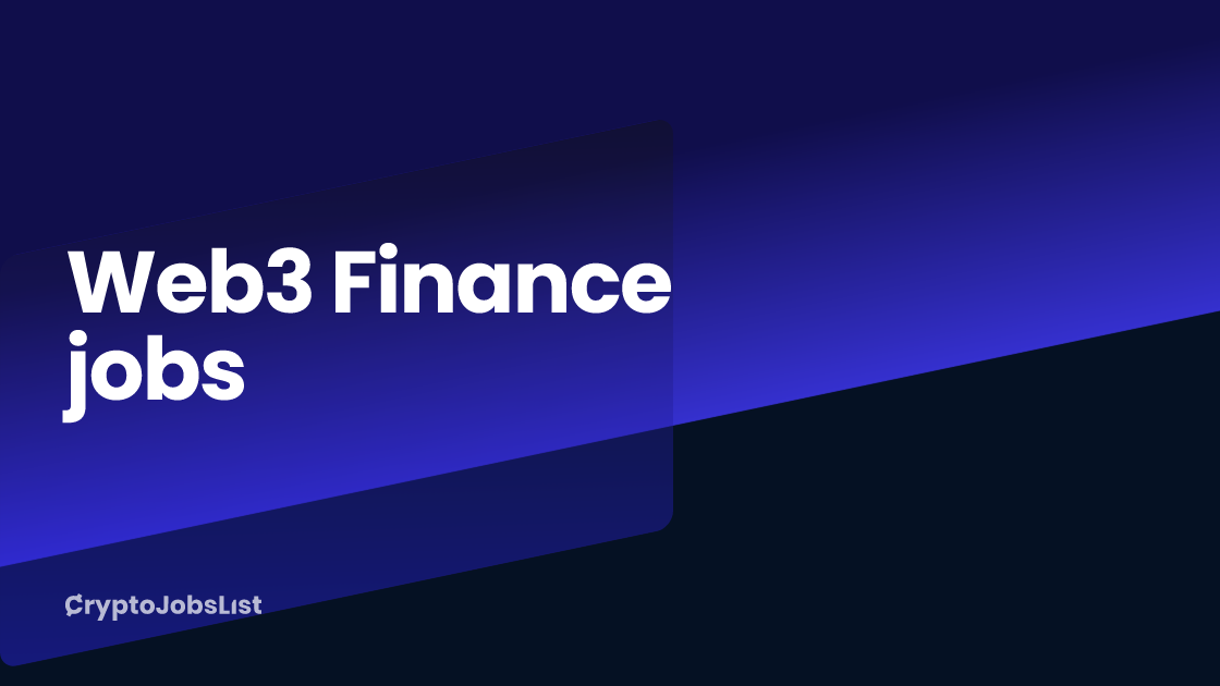 Web3 Finance Jobs - $50k-$190k/year