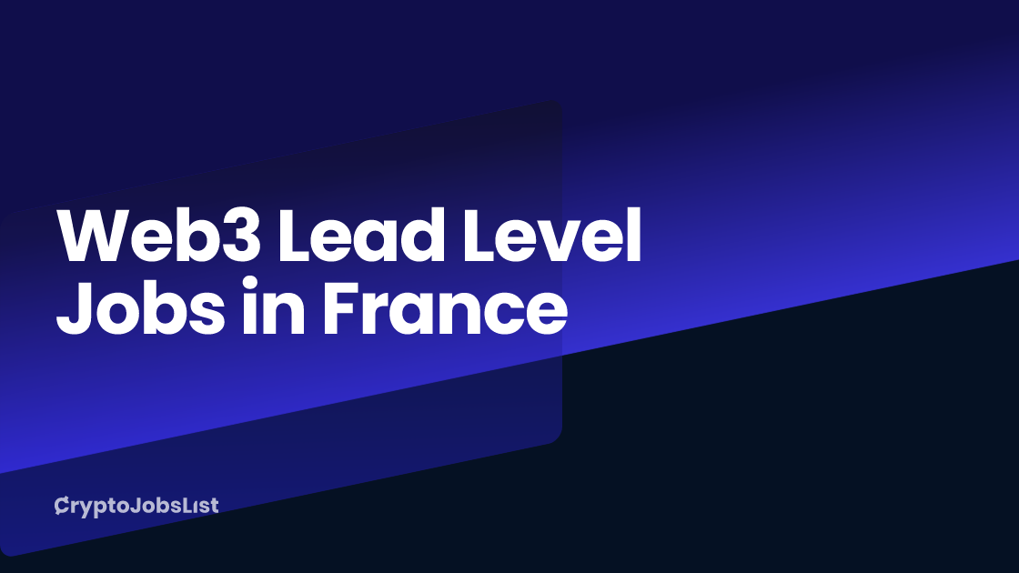 Web3 Lead Level Jobs in France